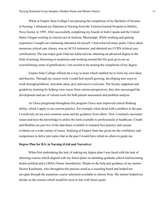 Rationale essay samples a b & c 9 2010 | PDF