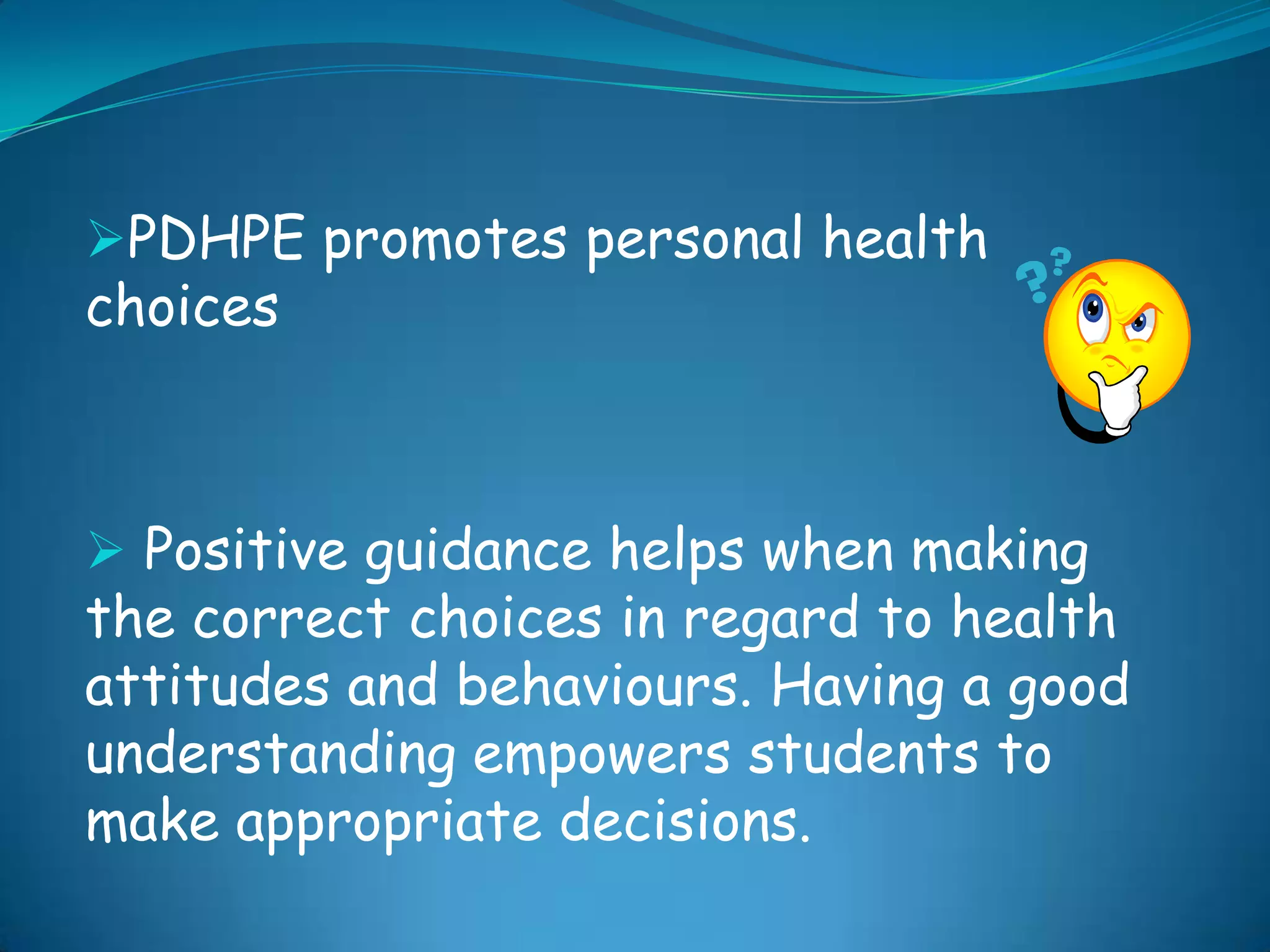 Rationale for pdhpe slideshow | PPT