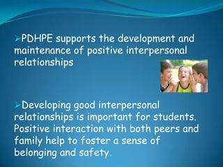 Rationale for pdhpe slideshow | PPT