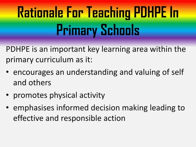 Rationale for teaching pdhpe in primary schools | PPTX | Secondary ...