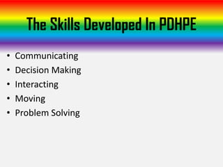 Rationale for teaching pdhpe in primary schools | PPTX | Secondary ...