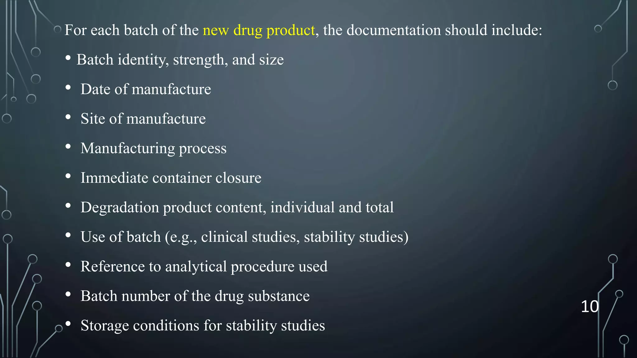 Rationale for the reporting control of degradation products | PPTX