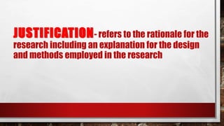 Rationale justification significance of study | PPTX