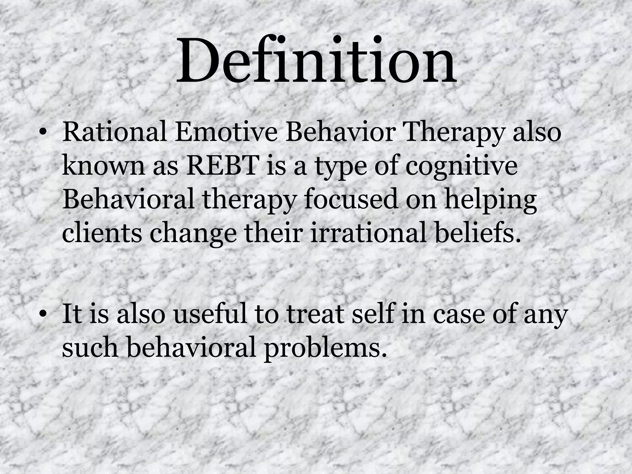 Rational emotive behavior therapy | PPTX