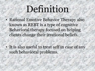 Rational emotive behavior therapy | PPTX
