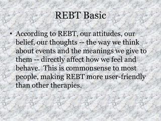 Rational emotive behavior therapy | PPTX