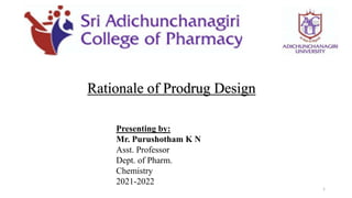 Rationale of prodrug design.pptx | Chemistry | Science
