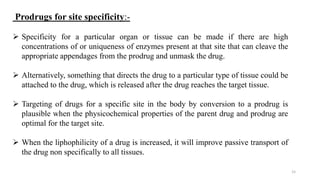 Rationale of prodrug design.pptx | Chemistry | Science