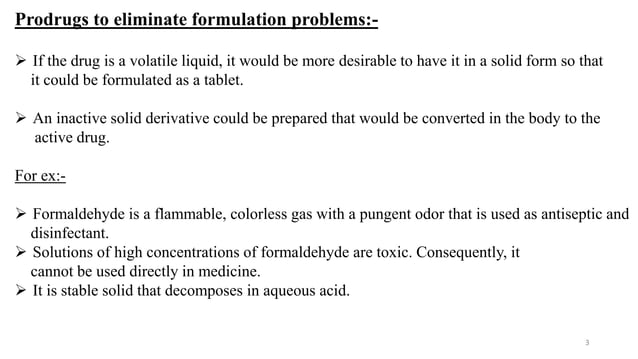 Rationale of prodrug design.pptx | Chemistry | Science