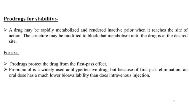 Rationale of prodrug design.pptx | Chemistry | Science