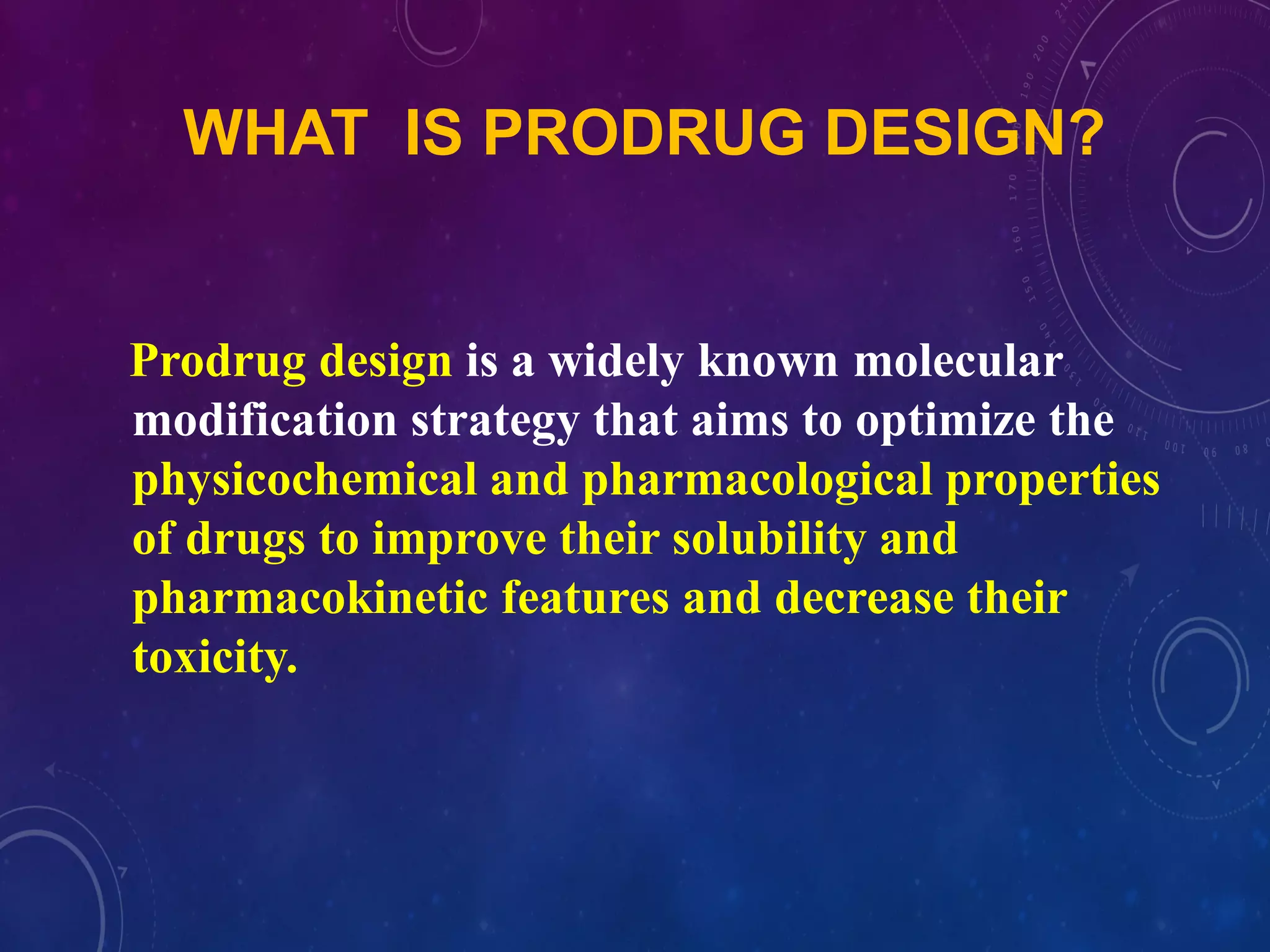 Rationale of prodrug design and practical considertions of prodrug ...
