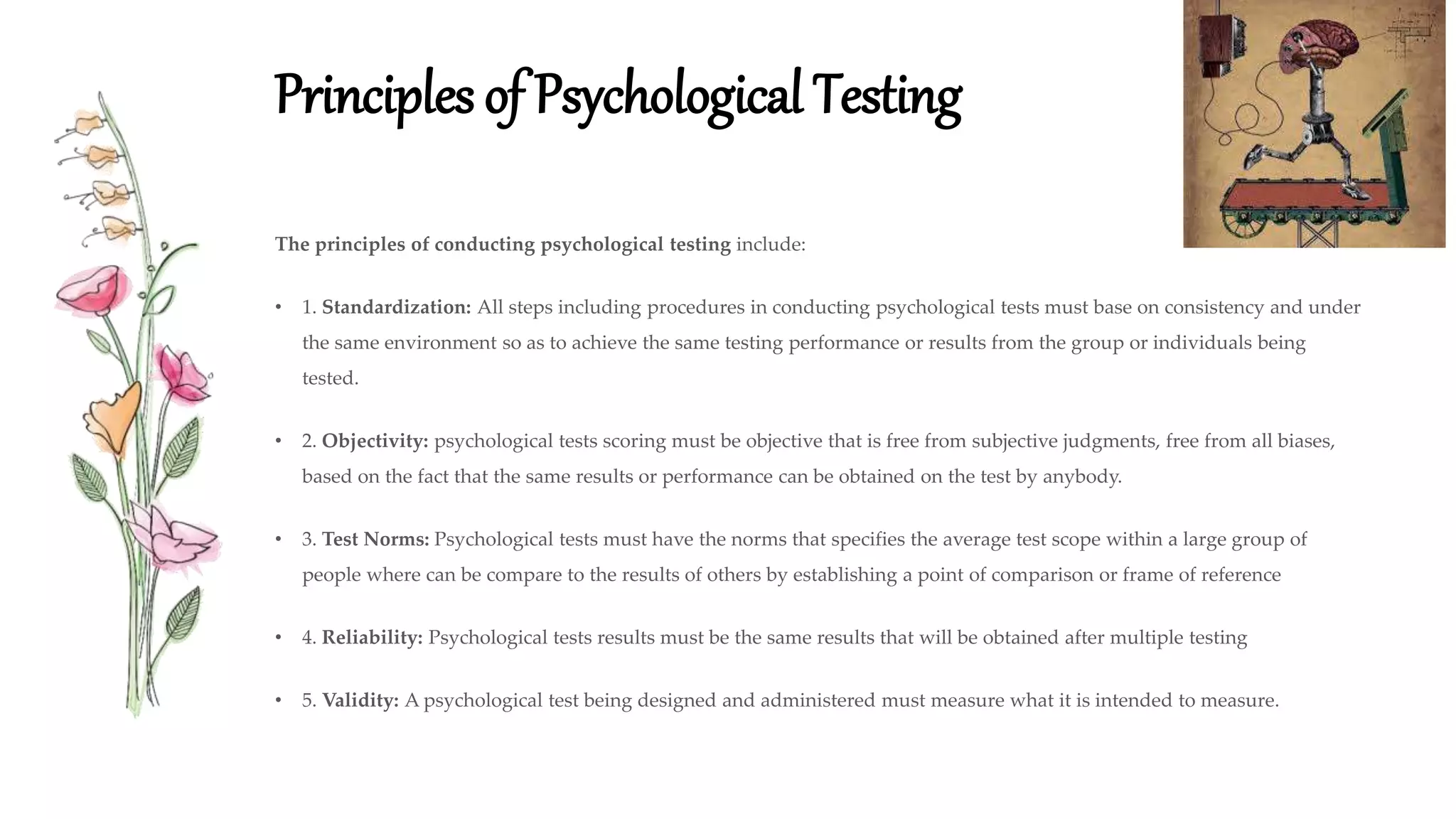 Rationale of psychological testing | PPT