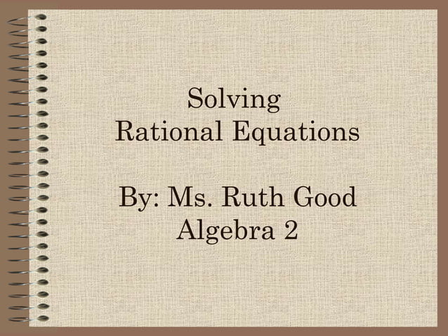 Rational equations | PPT