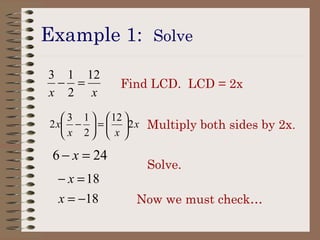 Rational equations | PPT