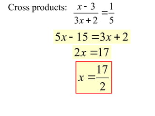 RATIONAL EQUATIONS SUCH AS EXAMPLES OF RATIONAL .ppt