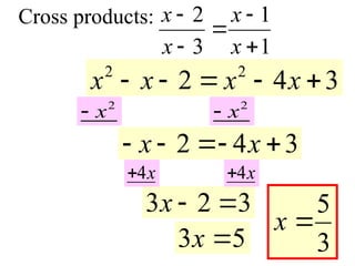 RATIONAL EQUATIONS SUCH AS EXAMPLES OF RATIONAL .ppt