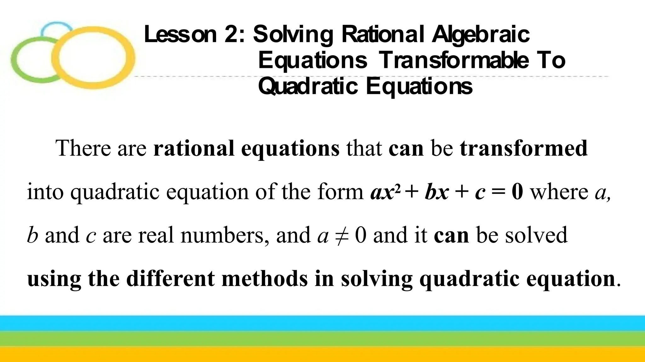 rationalequationtransformabletoquadratic | PPTX