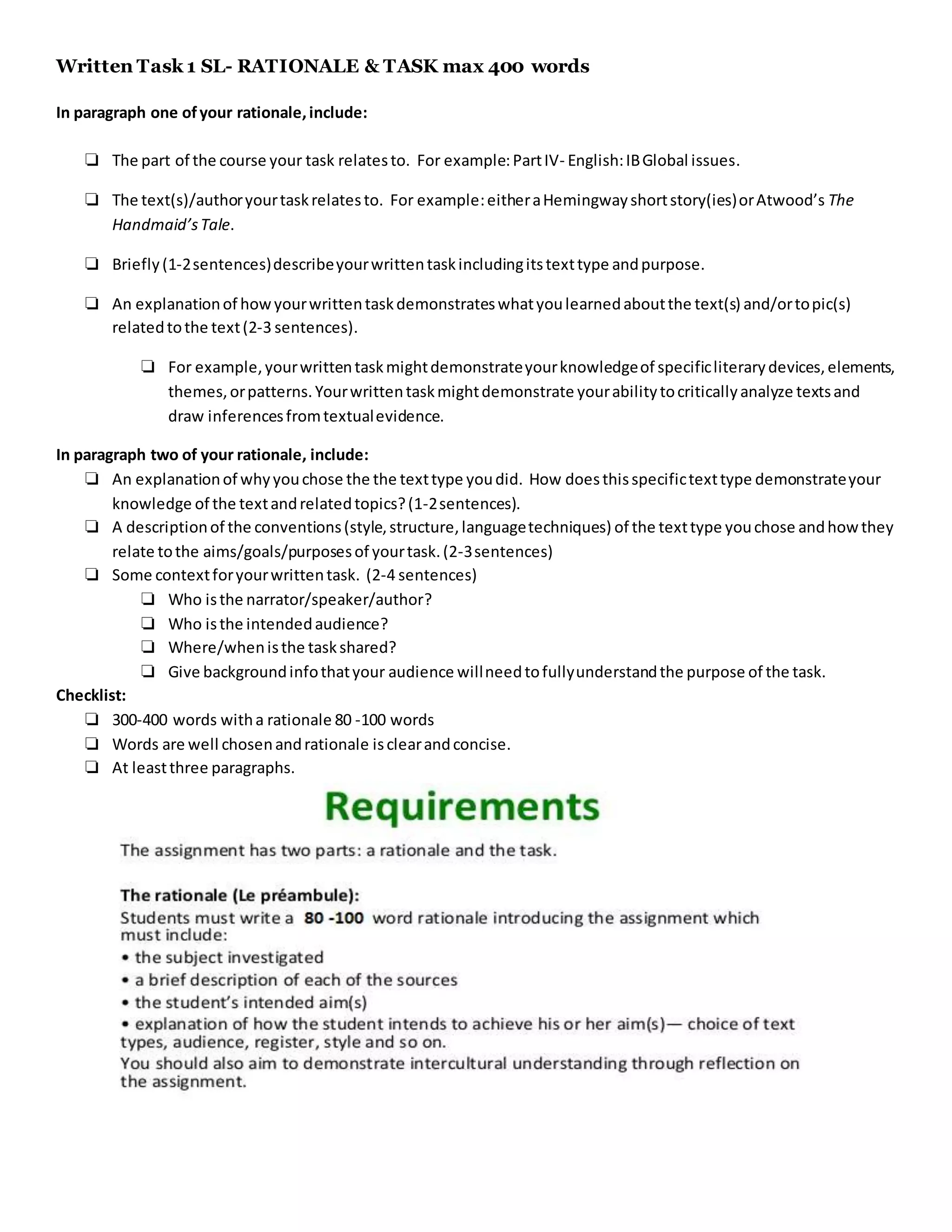 Rationale samples and guidelines | DOCX