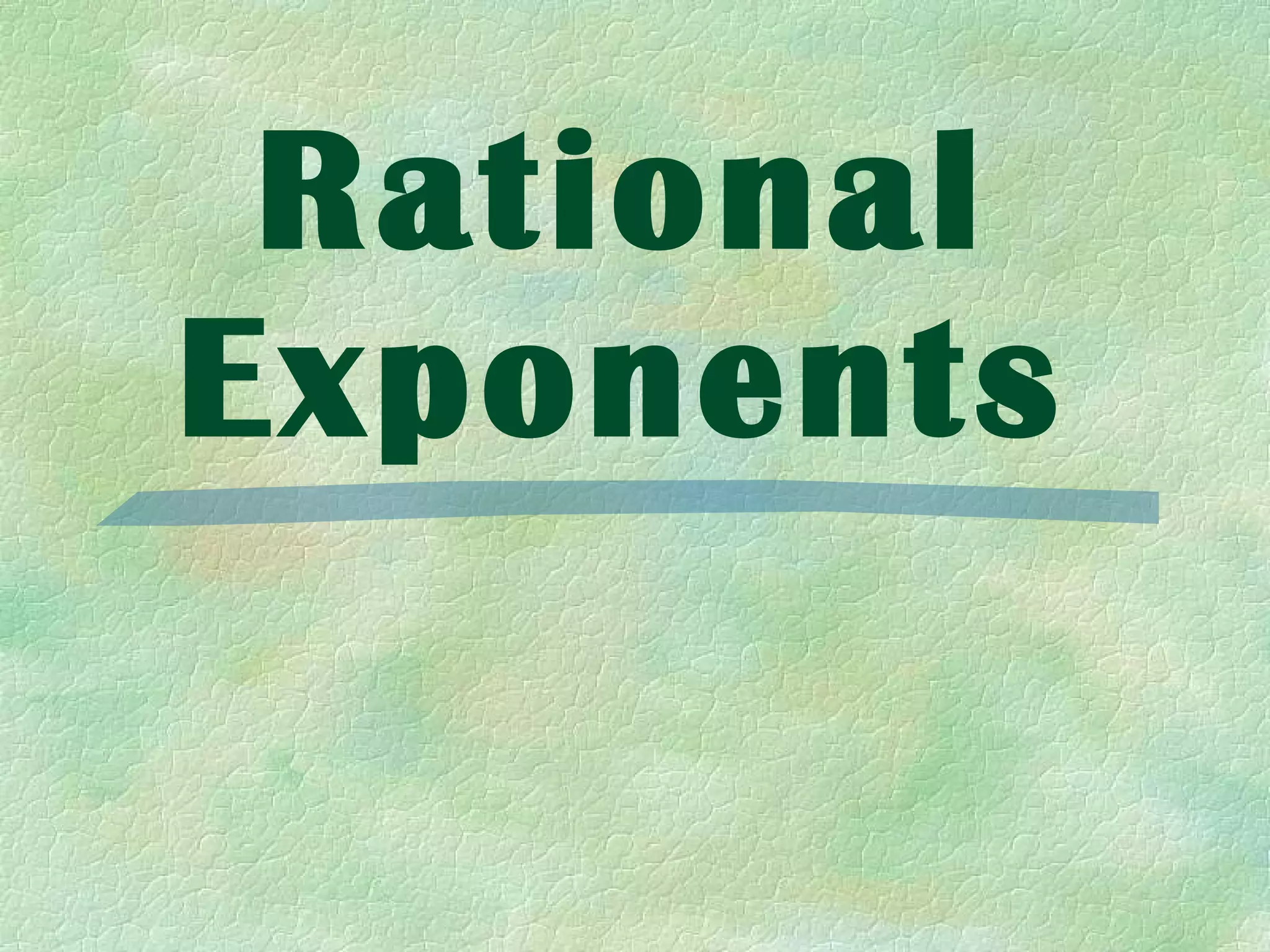 Rational Exponents | PPT