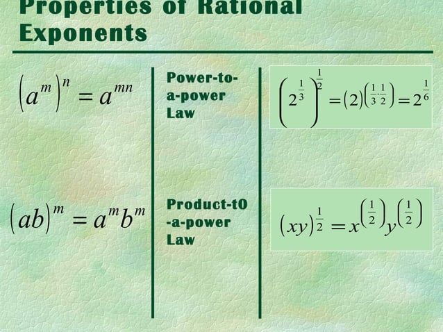 Rational Exponents | PPT | Physics | Science
