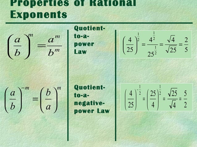 Rational Exponents | PPT | Physics | Science
