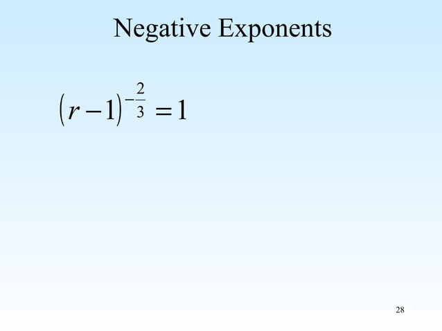 Rational exponents