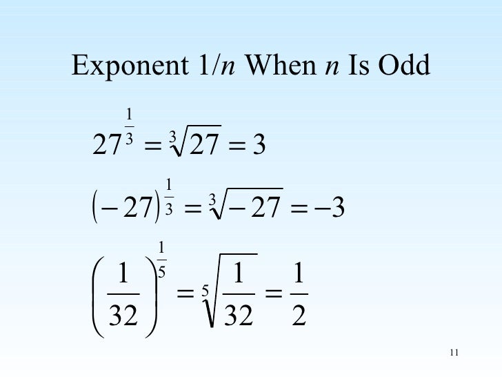 Rational exponents