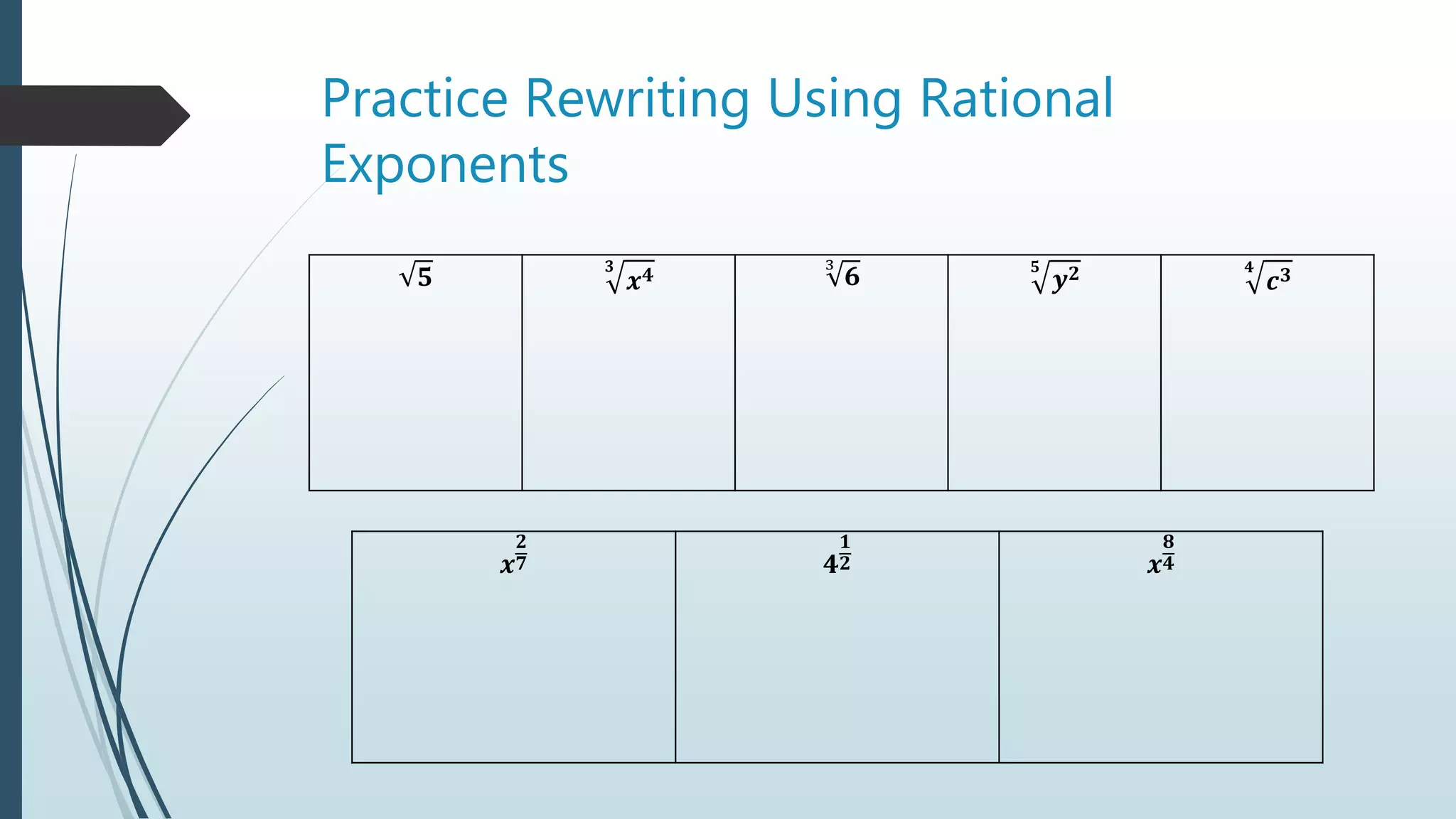 Rational Exponents | PPTX | Physics | Science