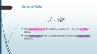 Rational Exponents | PPTX | Physics | Science