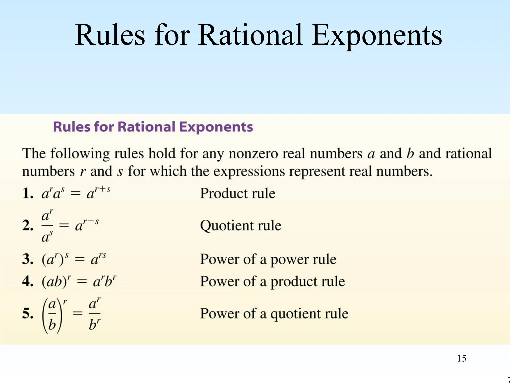 rational exponents powerpoint a-level maths | PPT