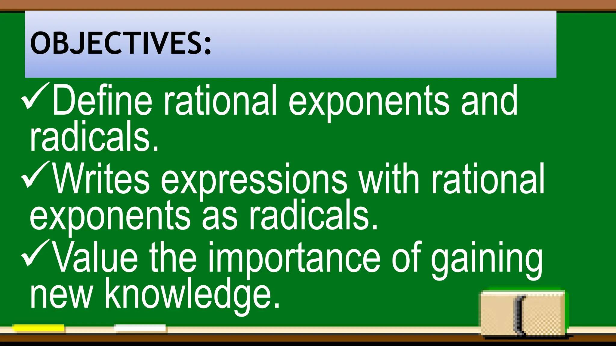 Rational Exponents and Radicals (CO2).pptx | Homework and Study | Education