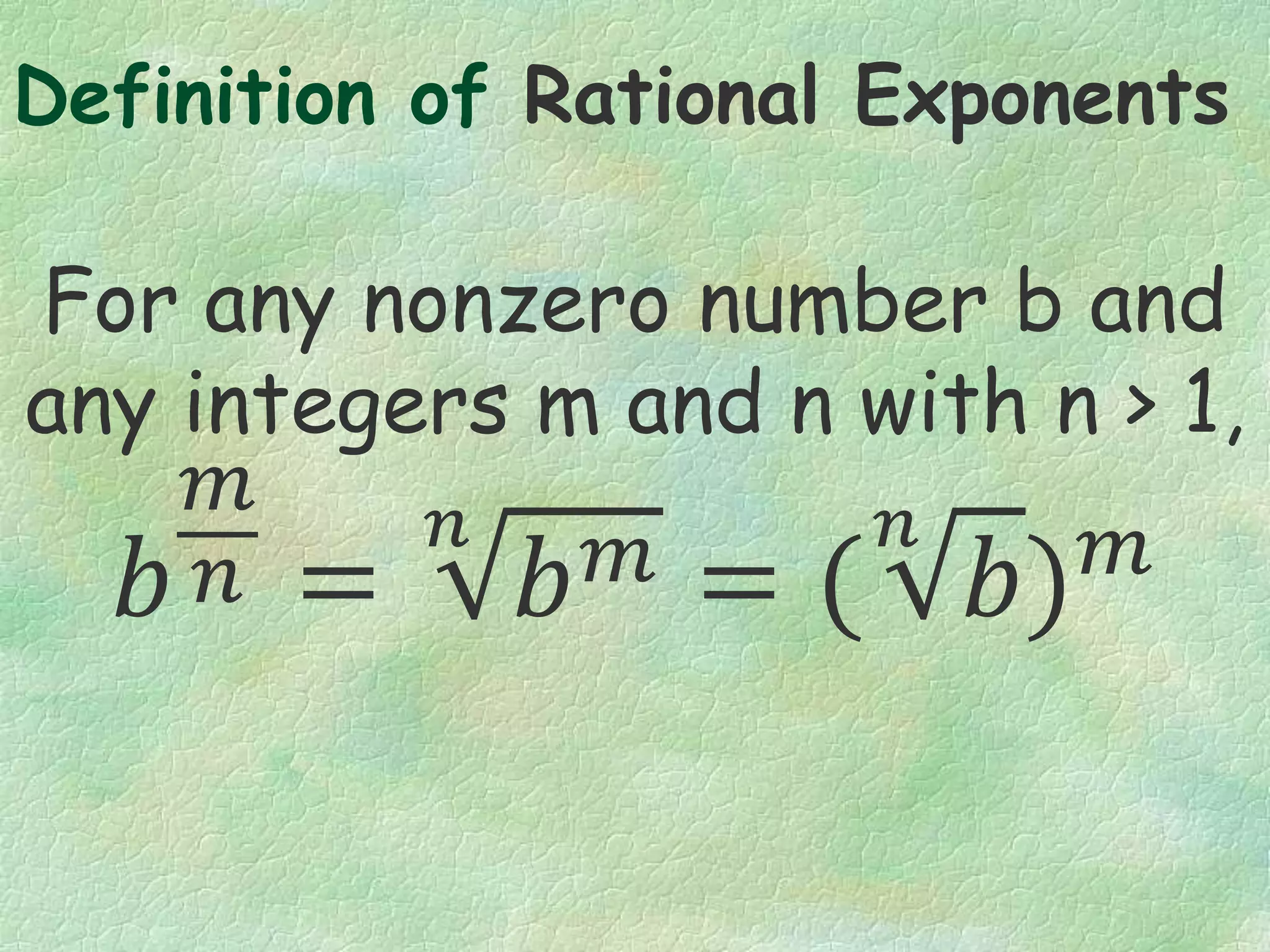 Rational exponents and radicals | PPTX