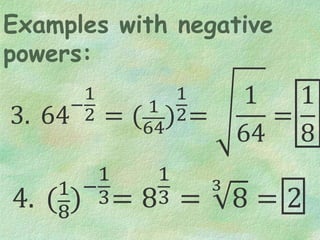 Rational exponents and radicals | PPTX