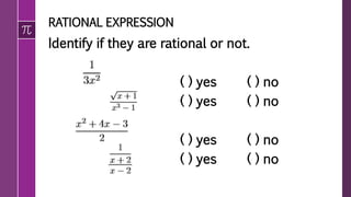 Rational expression | PPTX