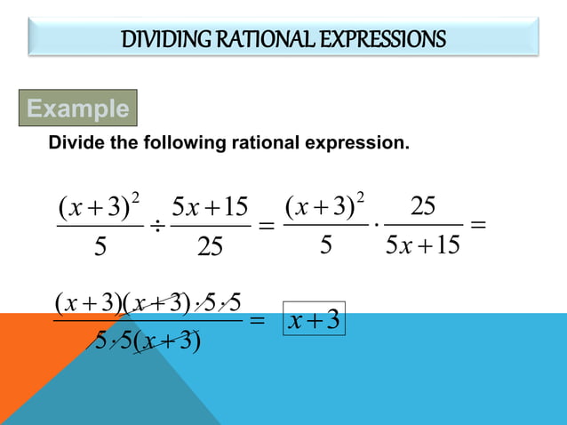 Rational expressions | PPTX