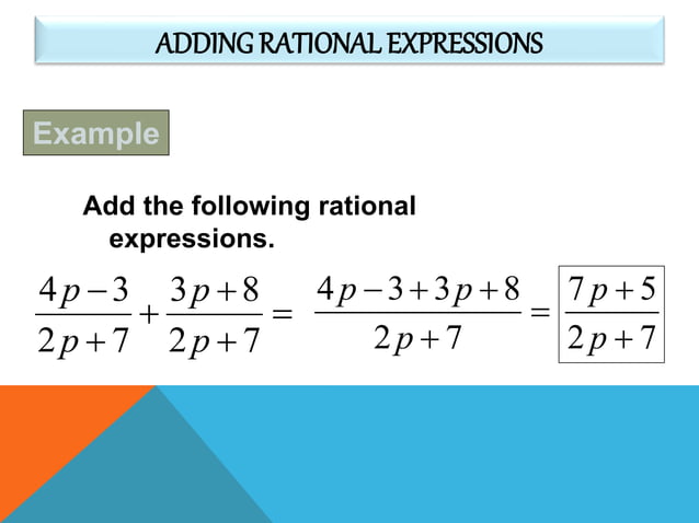 Rational expressions | PPTX