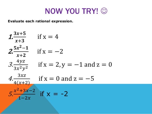 Rational expressions