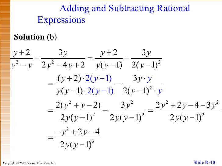 Rational Expressions And Equations Rational Expressions And Equations