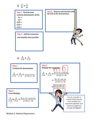 Rational Expressions Module | PDF