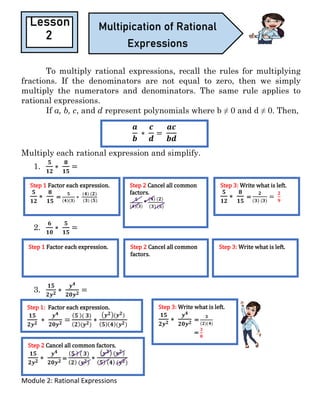 Rational Expressions Module | PDF