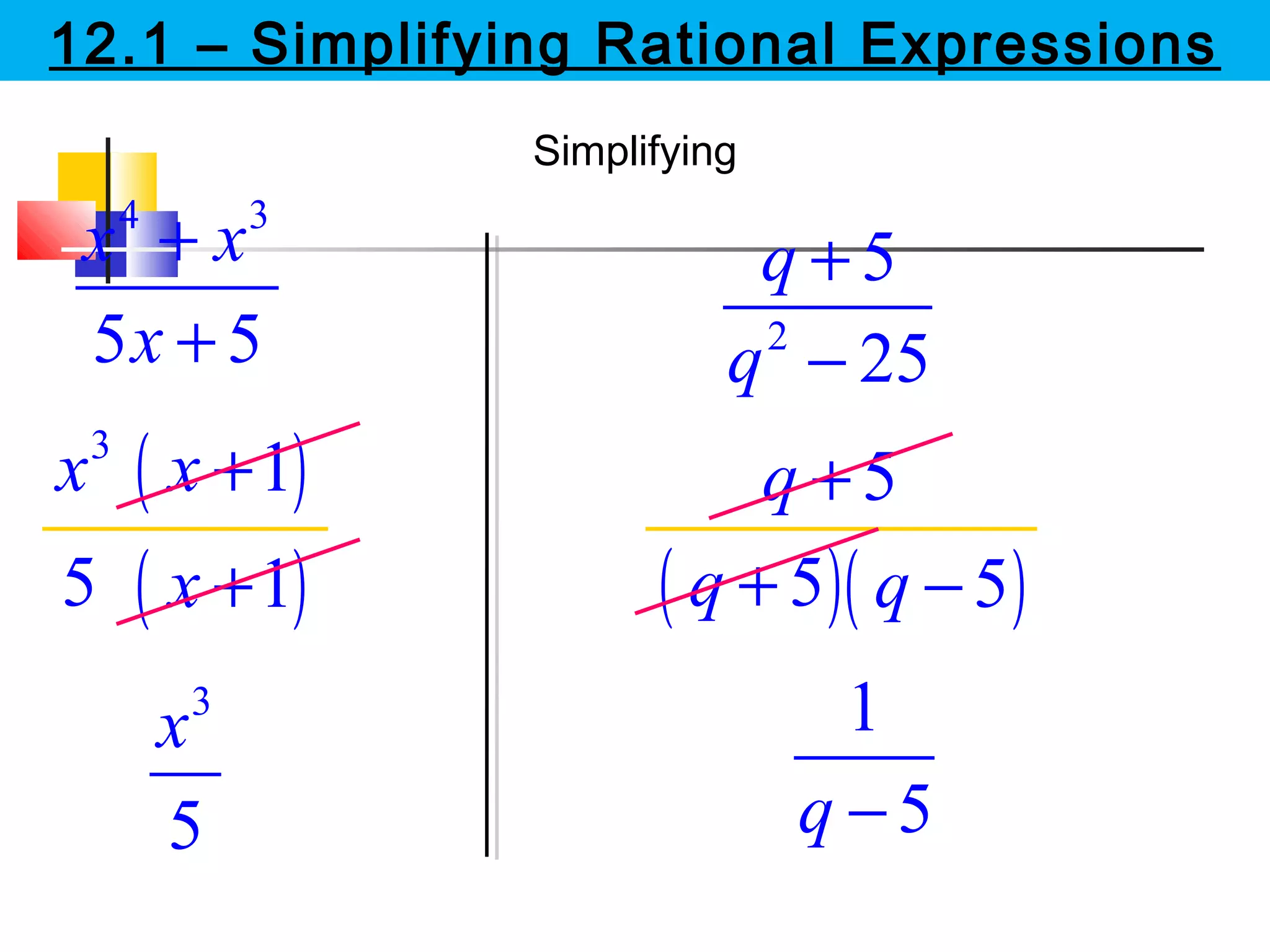 Rational expressions ppt | PPT
