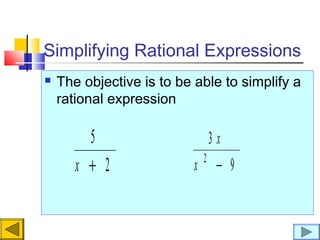 Rational expressions ppt | PPT