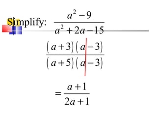 Rational expressions ppt | PPT