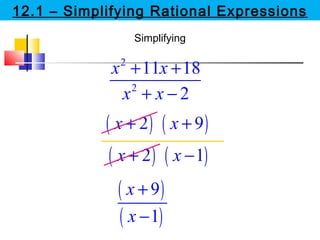 Rational expressions ppt | PPT