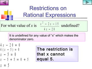 Rational expressions ppt | PPT