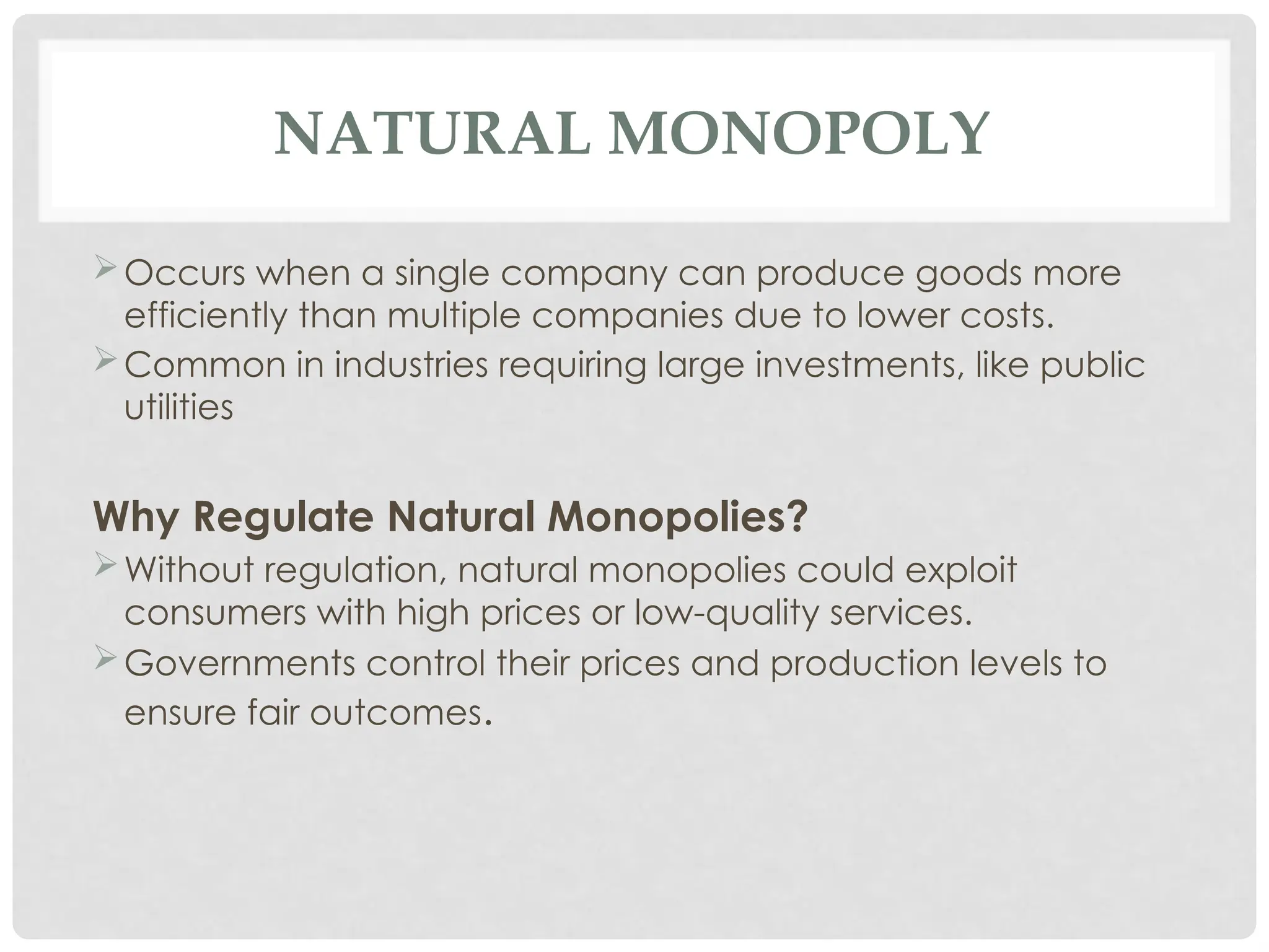 Rational for Government Regulation and Monopoly Regulations.pptx