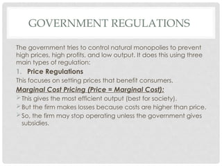 Rational for Government Regulation and Monopoly Regulations.pptx