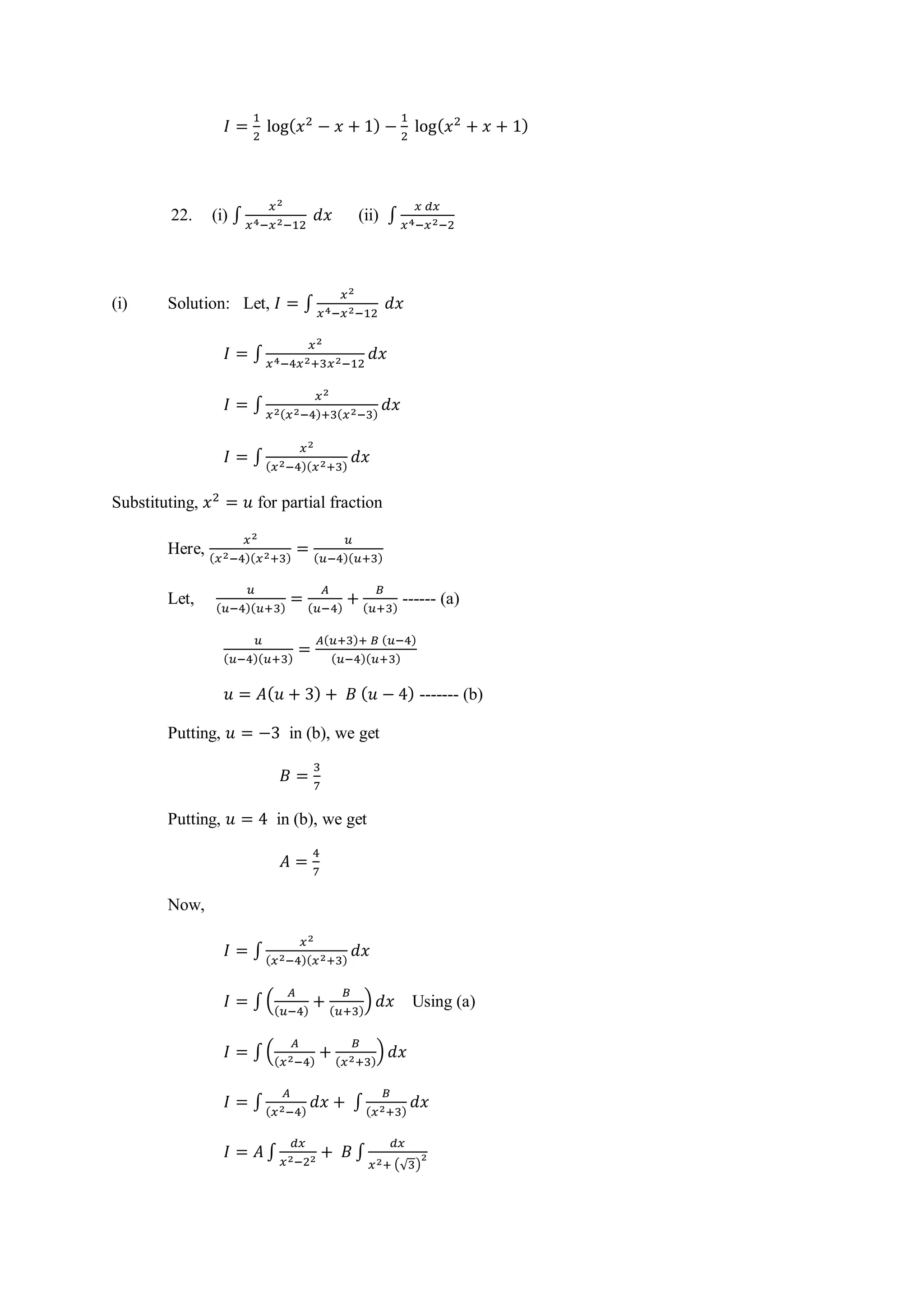 Integration Using Partial Fraction or Rational Fraction ( Fully Solved ...