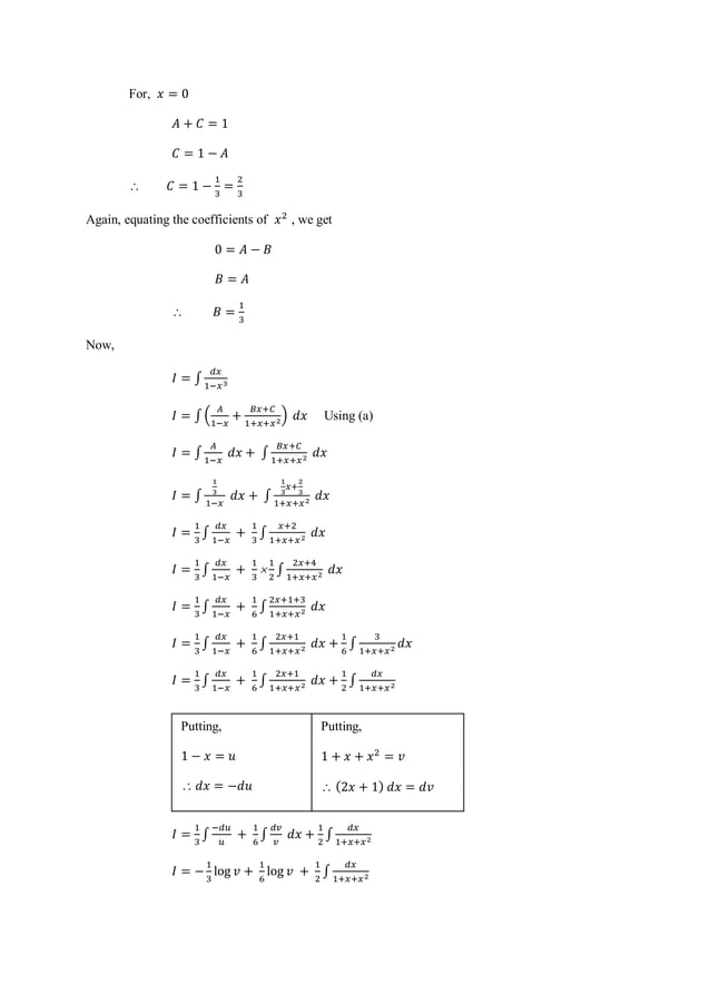 Integration Using Partial Fraction or Rational Fraction ( Fully Solved) | PDF | Physics | Science