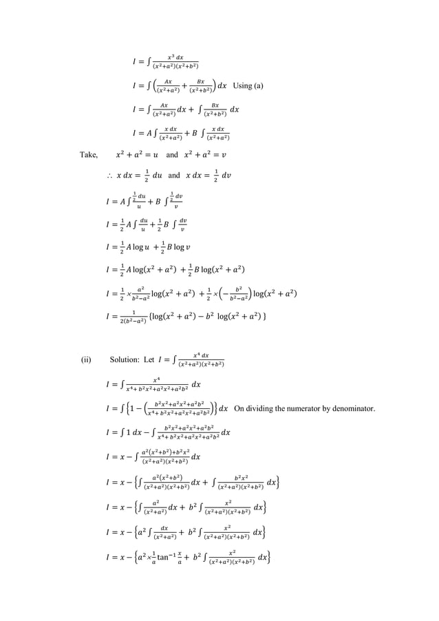 Integration Using Partial Fraction or Rational Fraction ( Fully Solved) | PDF | Physics | Science